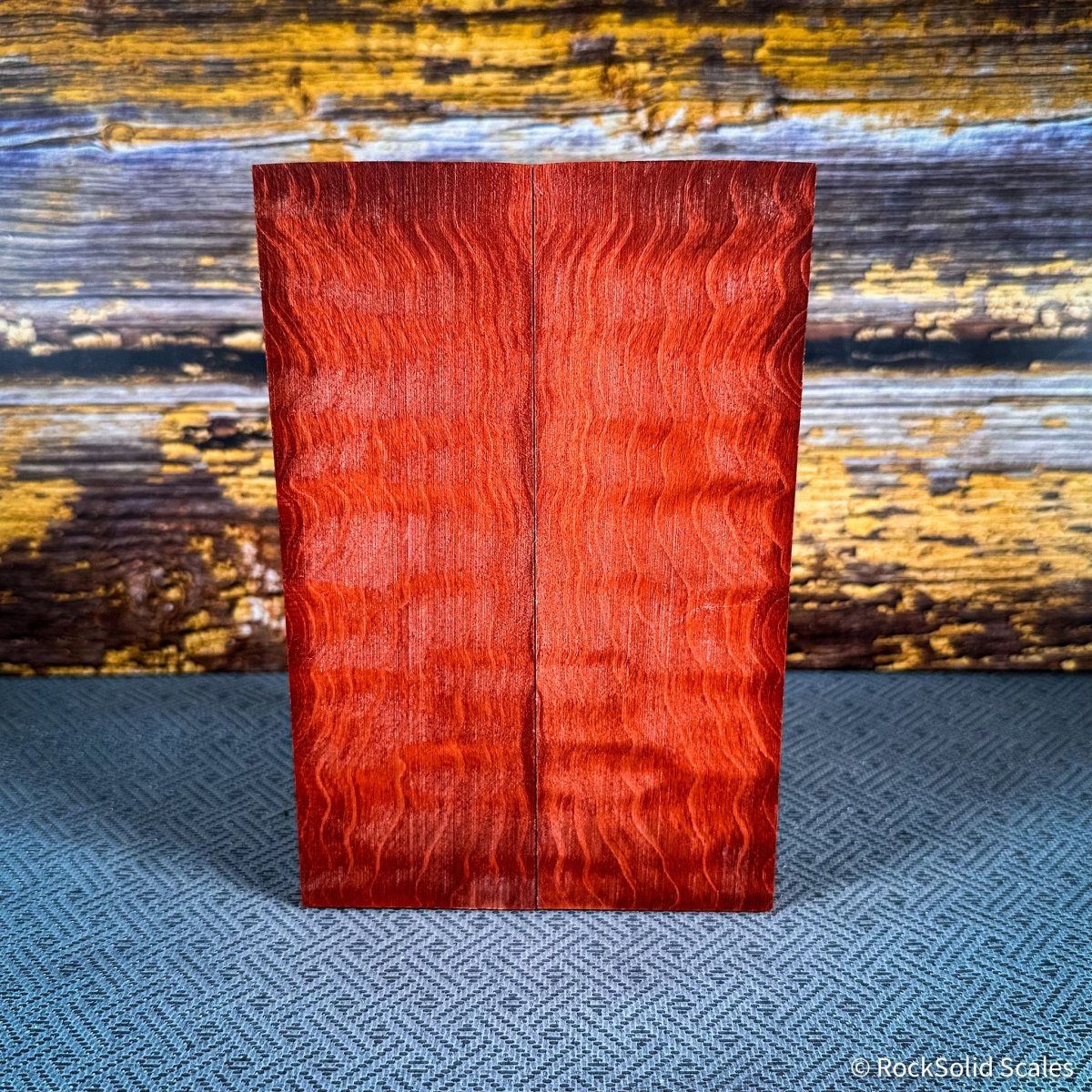 #2436 - Blazing Red Quilted Maple - RockSolid Scales – Grip-Tec™