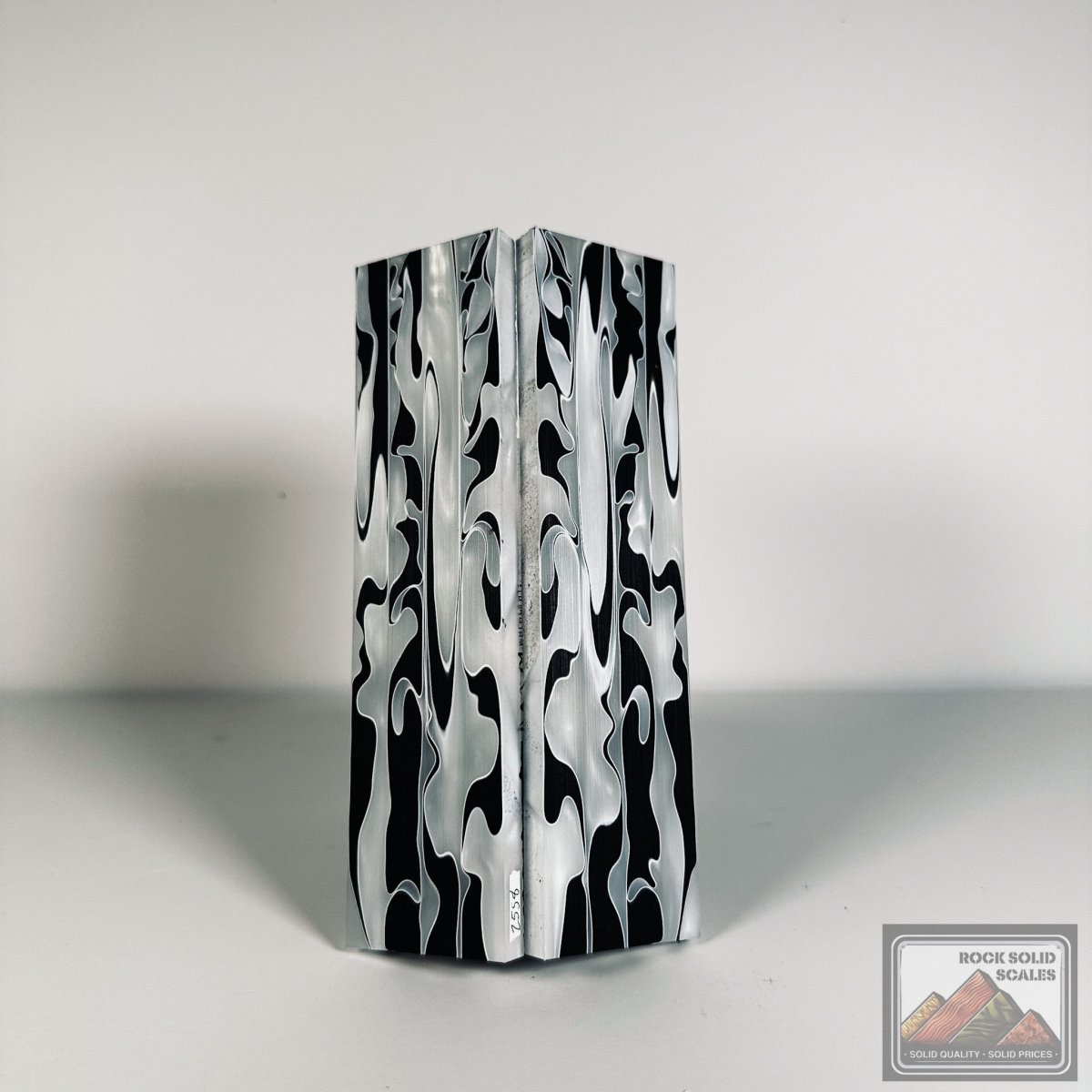 #2558 - Black/White Swirl Acrylic - RockSolid Scales – Grip-Tec™