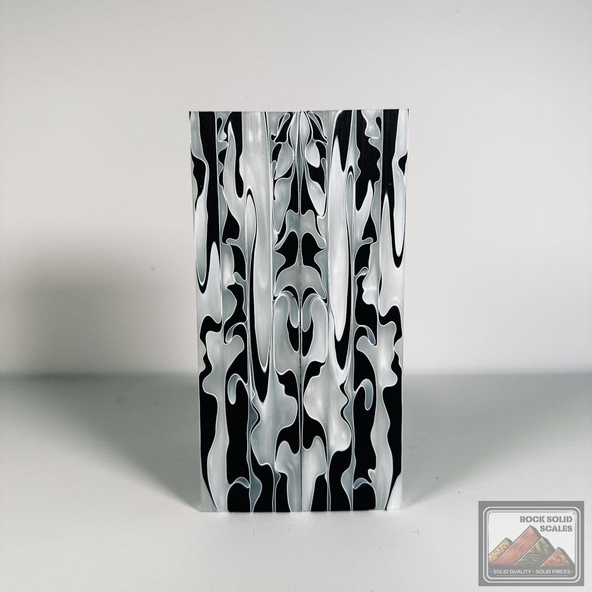 #2558 - Black/White Swirl Acrylic - RockSolid Scales – Grip-Tec™
